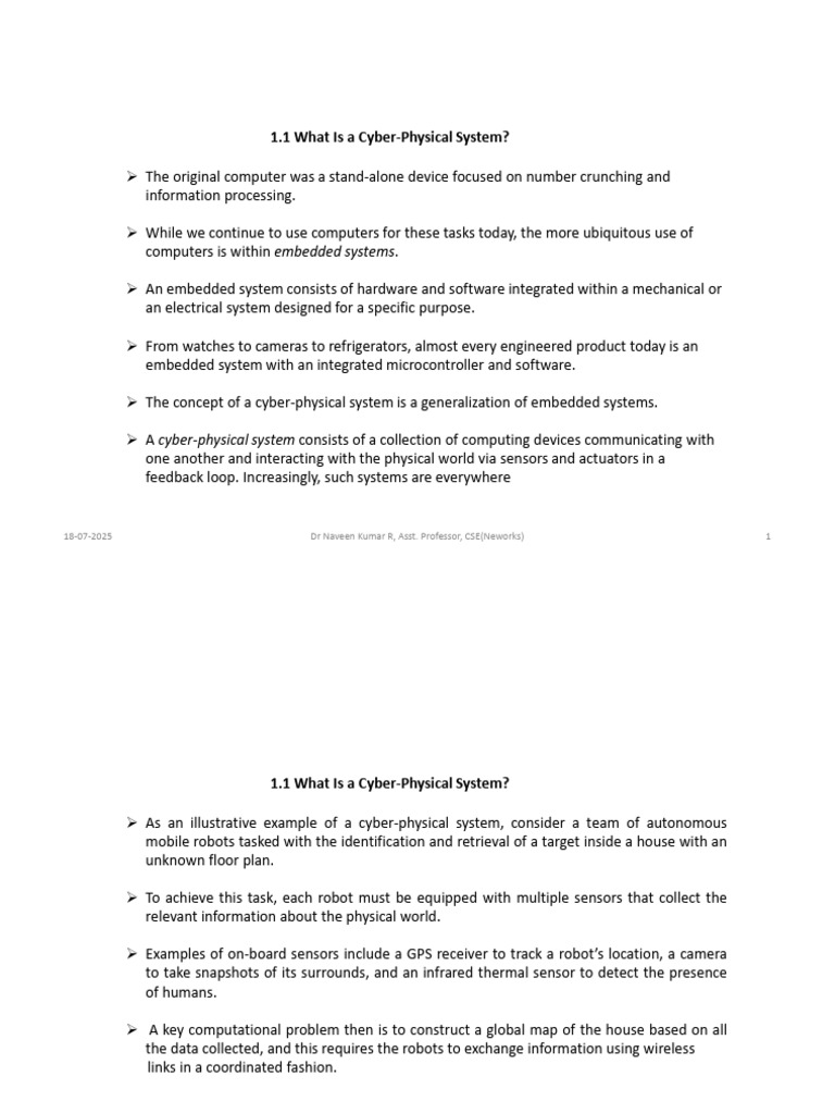 CH-1 PPT Notes | PDF | System | Embedded System