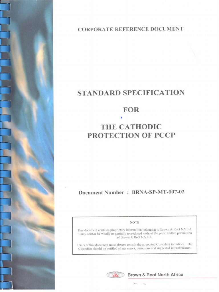 Standard Specifiaction For The Cathodic Protection of PCCP | PDF