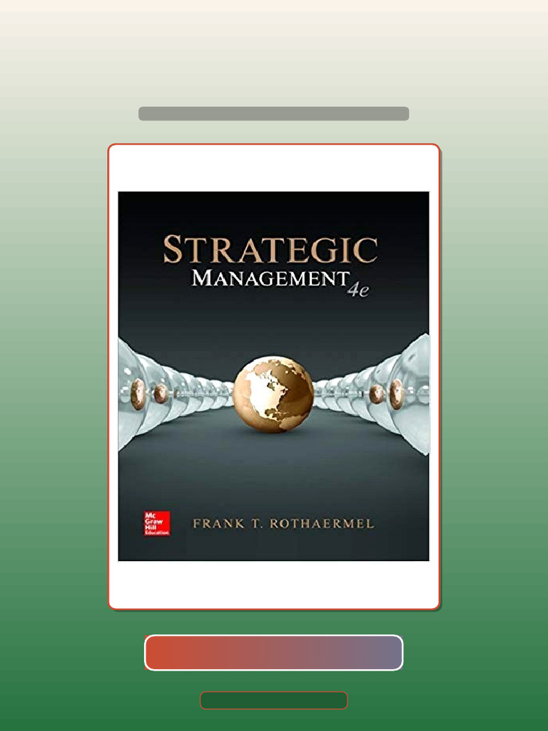 Strategic Management Concepts 4th Edition by Frank Rothaermel Ebook and ...
