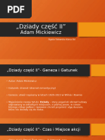 Dziady Cz2 Rodzaj I Gatunek Literacki | PDF