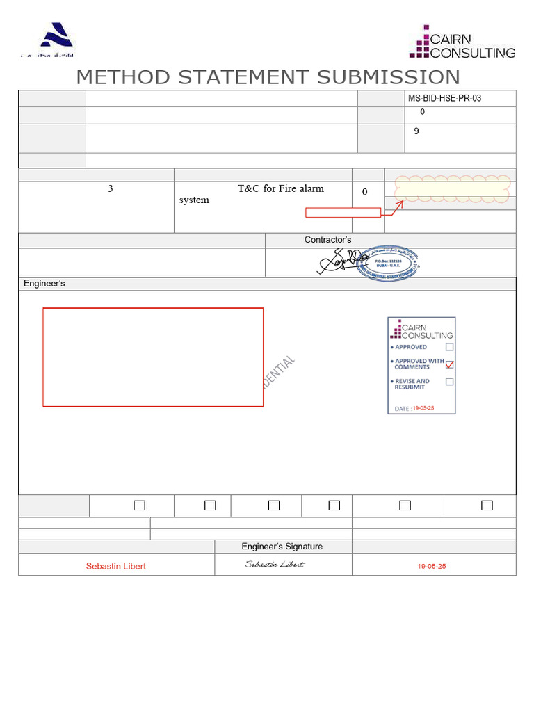 Fire Alarm System T&C Method Statement | PDF | Quality Assurance ...