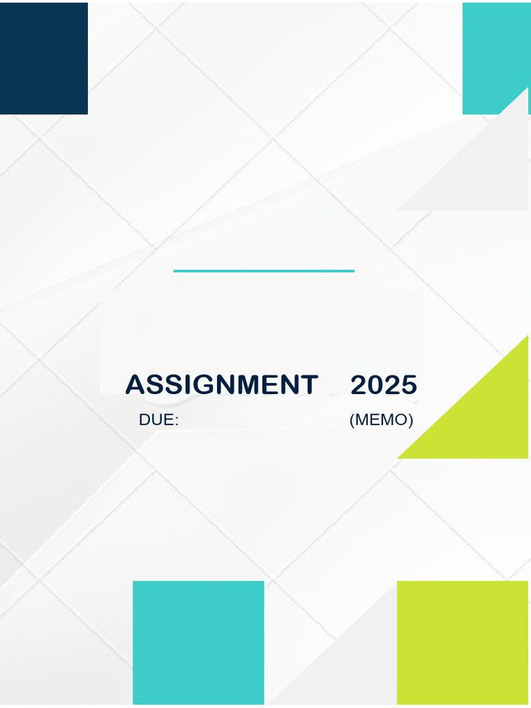 MNG3701 Assignment 1 MEMO 2025 | PDF