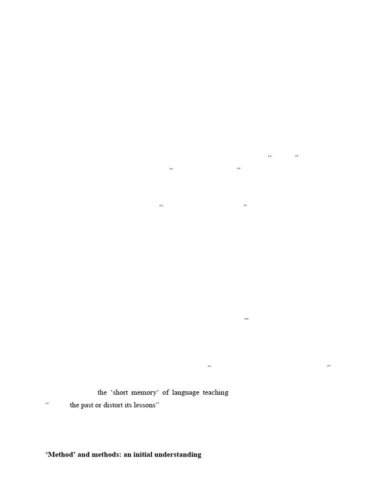 1 - Method Methods and Methodology | PDF | Language Education | Methodology