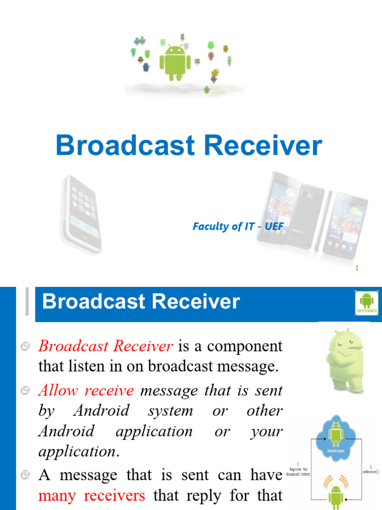 MP - Chap09 - Slide Android Broadcast Receiver UEF Eng | PDF | Android (Operating System ...