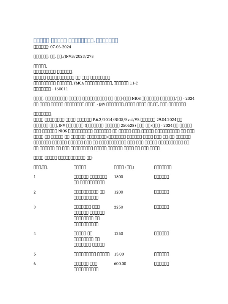 NIOS Hindi Report | PDF