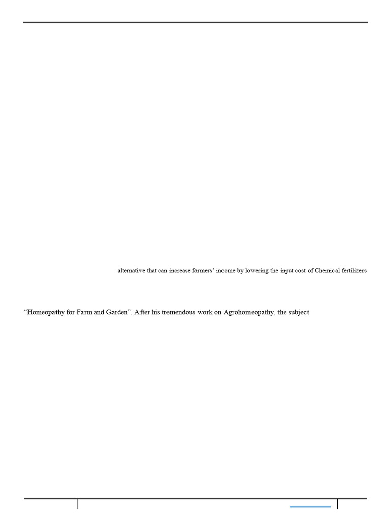 Agrohomeopathy - An Emerging Field of Agriculture For Higher Crop ...