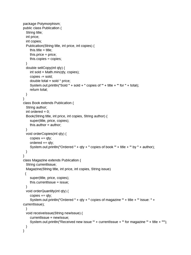 Polymorphism 1 | PDF