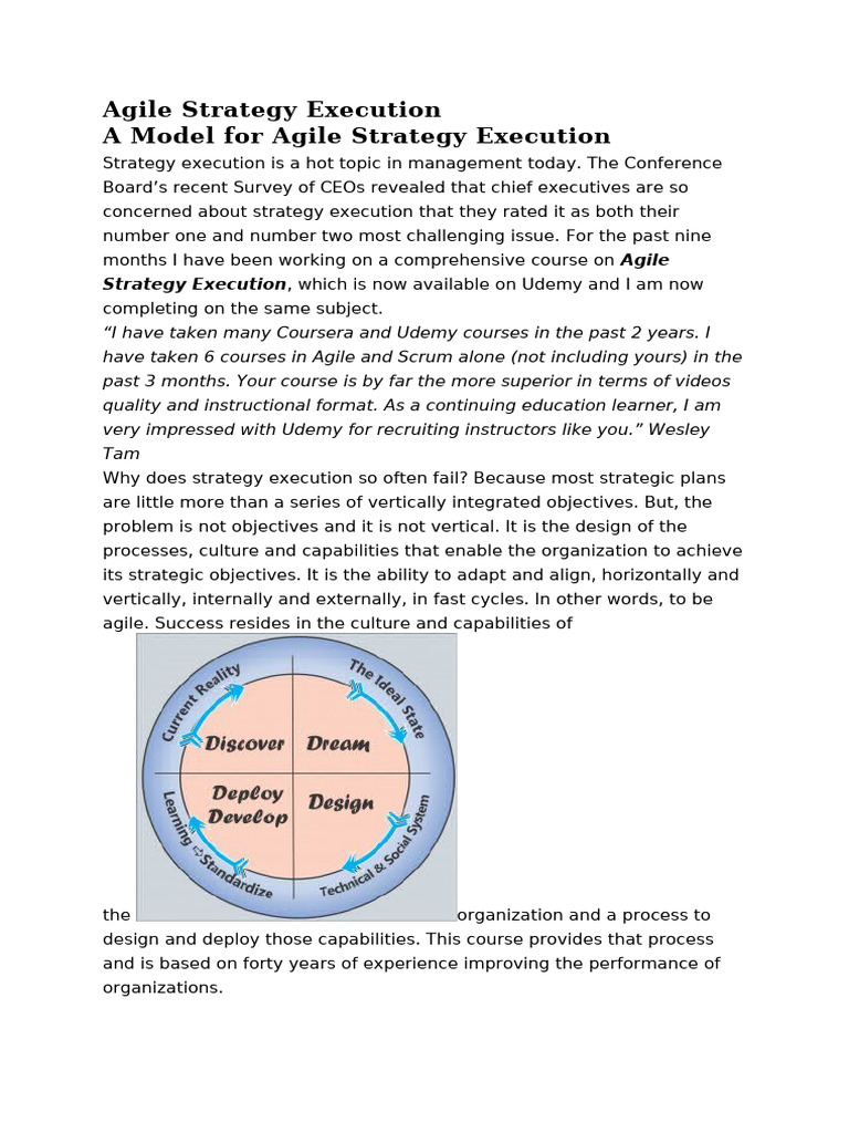 Agile Strategy Execution Course Overview | PDF | Agile Software ...
