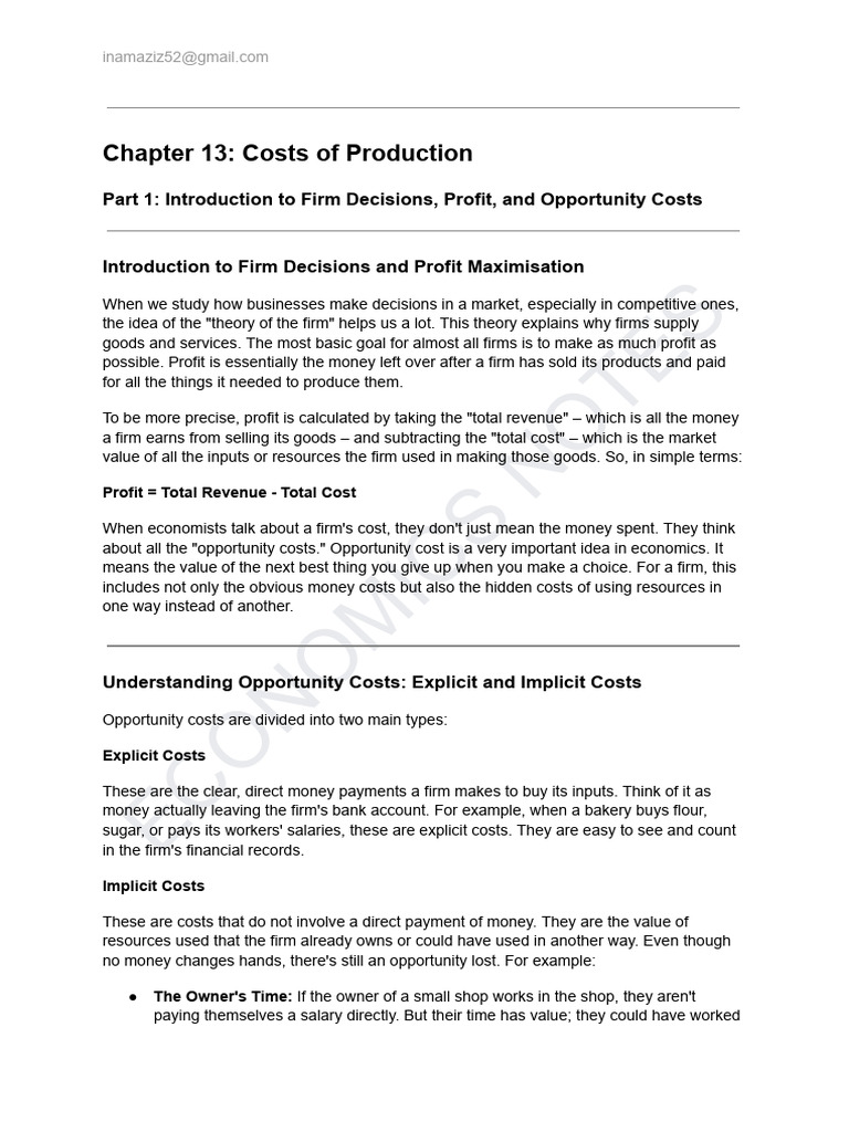 Efficient Production Scale Analysis | PDF | Average Cost | Marginal Cost