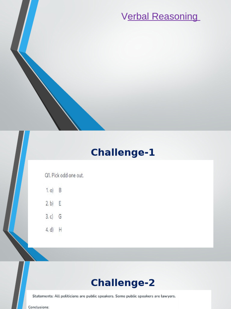 PPT Verbal Reasoning | PDF