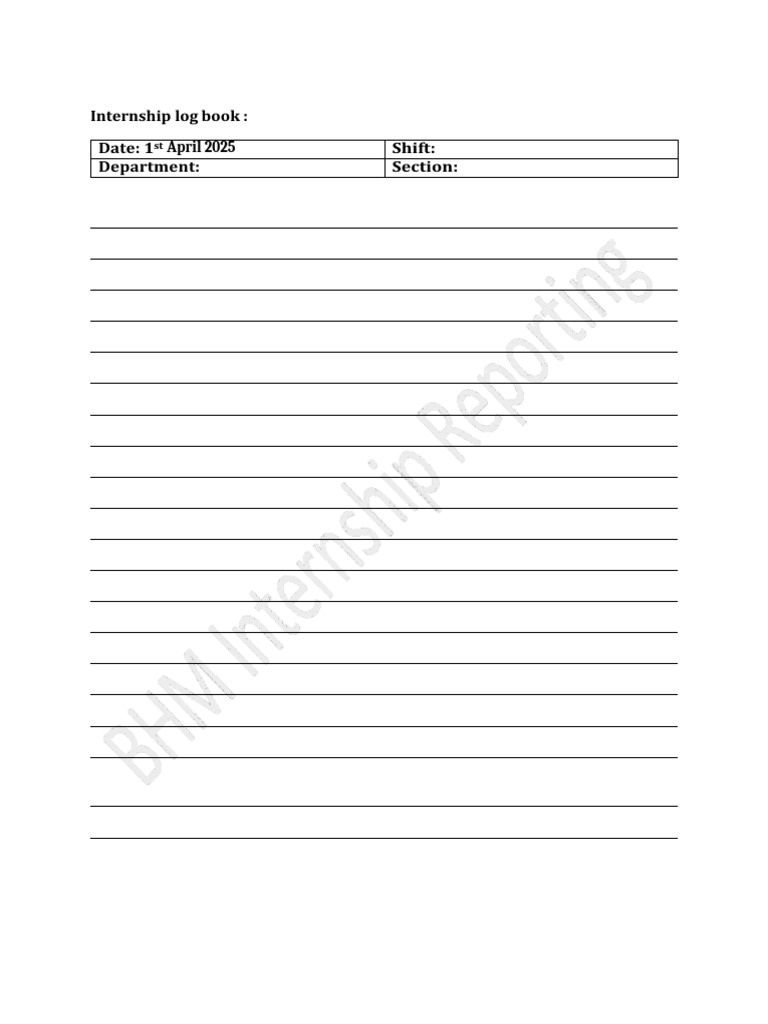 Internship Logbook Template Sample | PDF | Military Operations | Battles