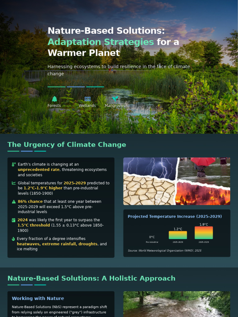 Nature-Based Solutions for Climate Resilience | PDF | Wetland | Climate ...