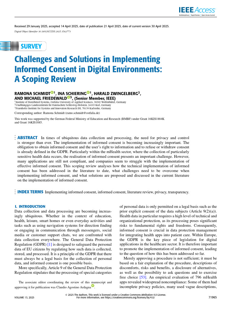 Informed Consent in mHealth: Challenges & Solutions | PDF | Privacy ...