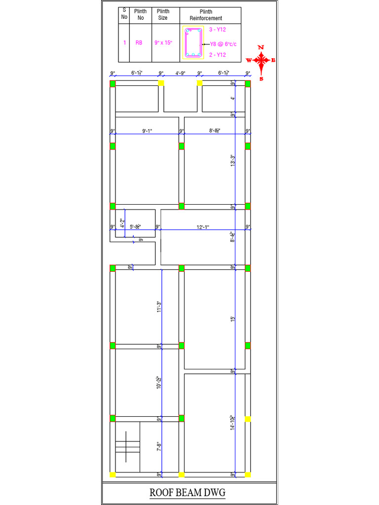 Roof Beam Plan and Details | PDF