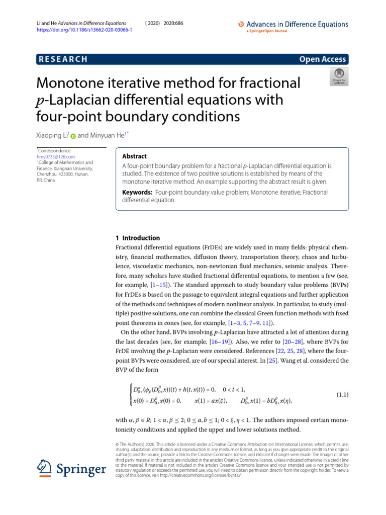 Monotone Iterative Method For Fractional P-Laplacian Differential ...