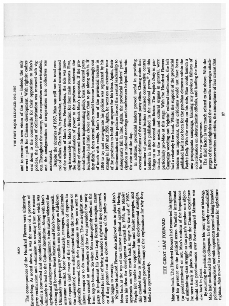 Breslin Mao The Great Leap Forward | PDF | Mao Zedong | Famine