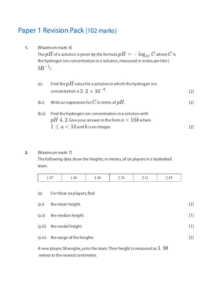 Paper 1 Revision Pack | PDF | Retirement | Ph