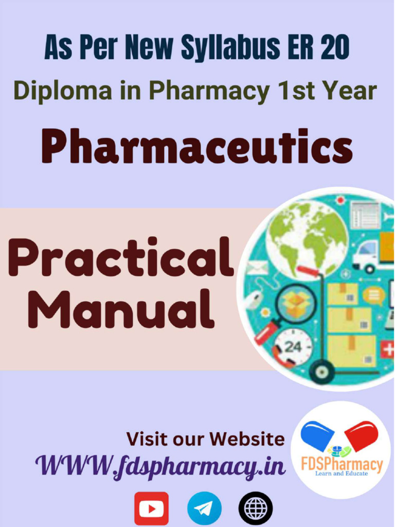 Pharmaceutics Practical Manual for D.Pharm | PDF | Tablet (Pharmacy ...