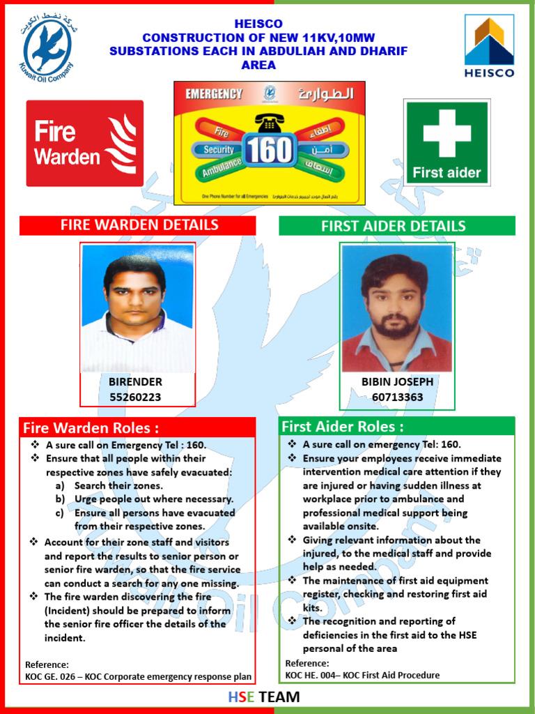 Fire Warden and First Aider Roles | PDF