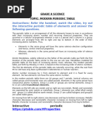 KS3 Periodic Table Worksheet Activities | PDF | Periodic Table | Metals