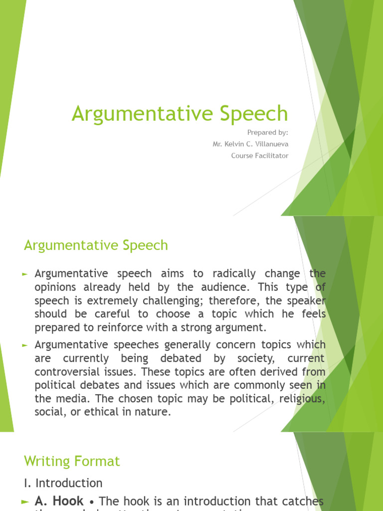 Argumentative Speech | PDF | Essays | Paragraph