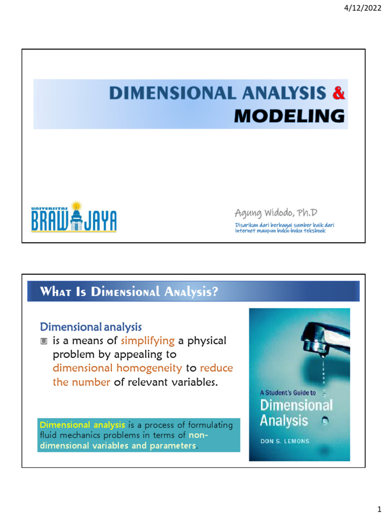 07-A Dimensional Analysis & Modeling Ver 2 | PDF | Physical Quantities | Physics