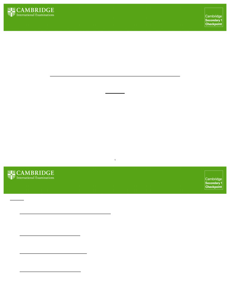 Cambridge Secondary 1 Checkpoint End of Series Report May 2017 - tcm143 ...