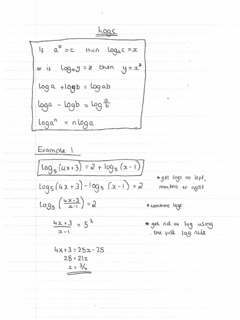 Logs Revision Notes | PDF