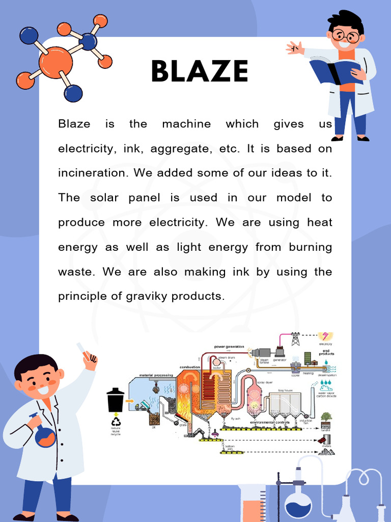 Blue Illustration Experiment Blank Paper A4 Document Page Border | PDF