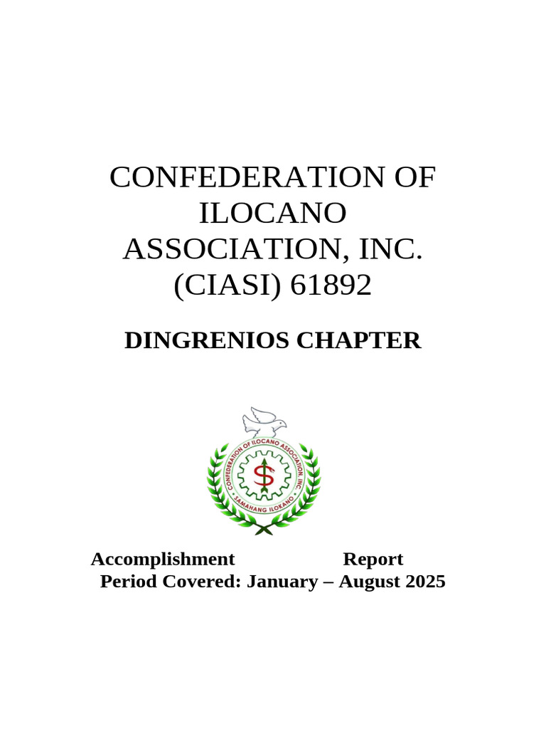 CIASI 61892 Dingrenios Chapter Report | PDF | Non Governmental ...