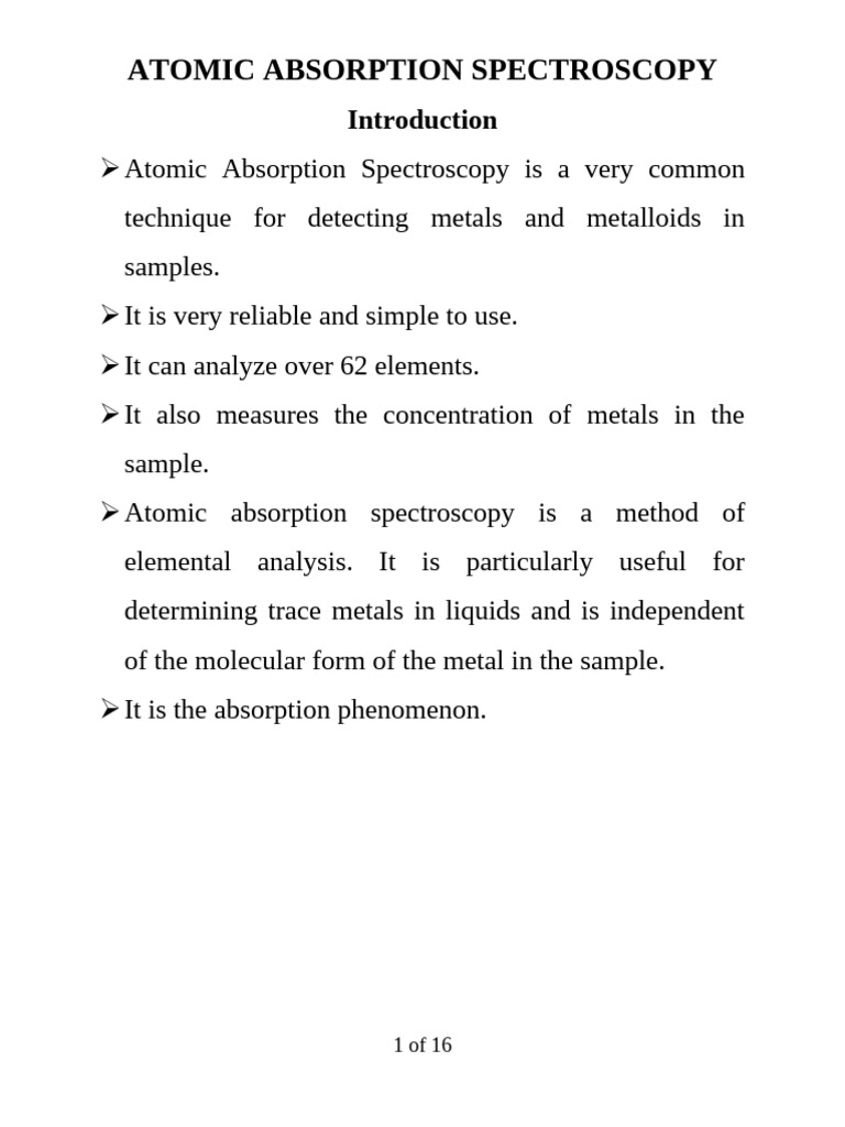 Unit-2-2-Atomic Absorption Spectroscopy | PDF | Atomic Absorption ...