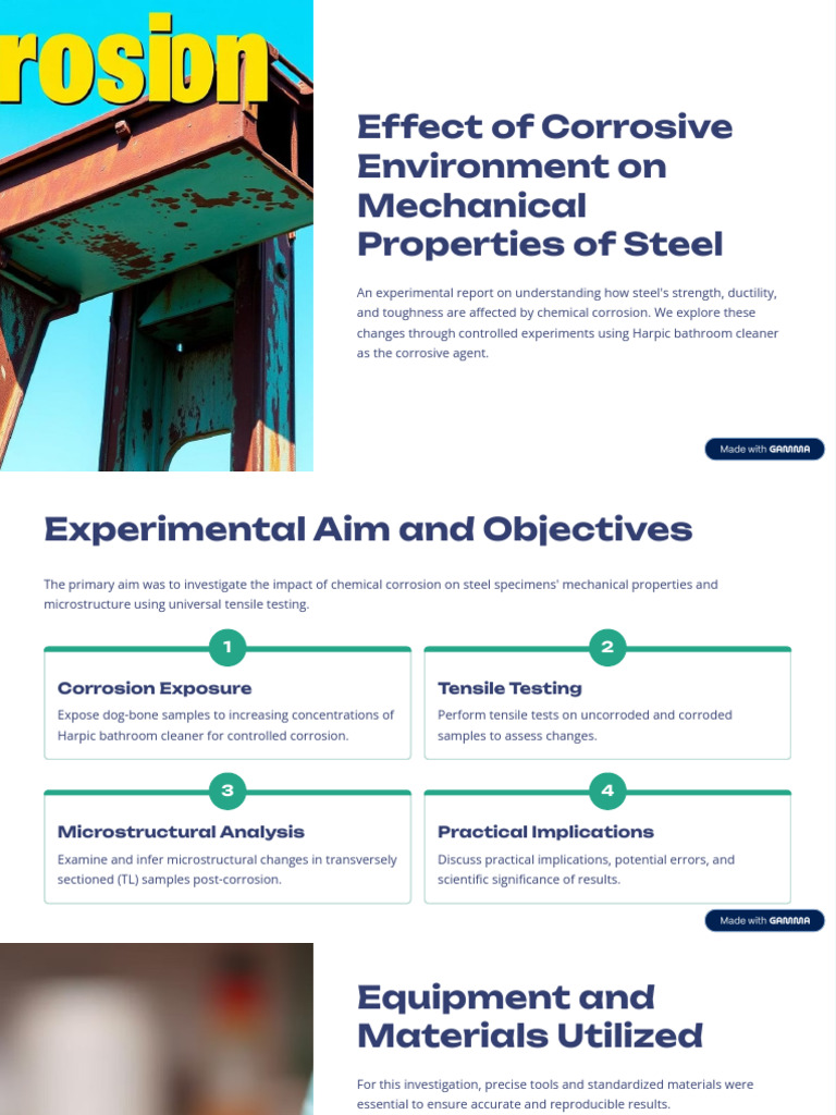 Effect of Corrosive Environment On Mechanical Properties of Steel | PDF ...
