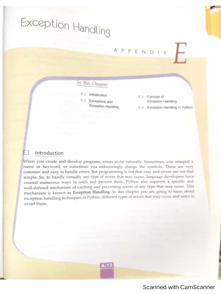 Exception Handling | PDF