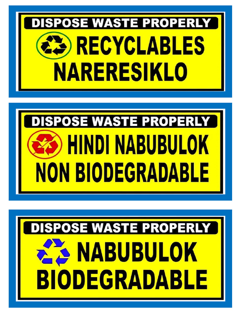 Trash Bin Signages | PDF
