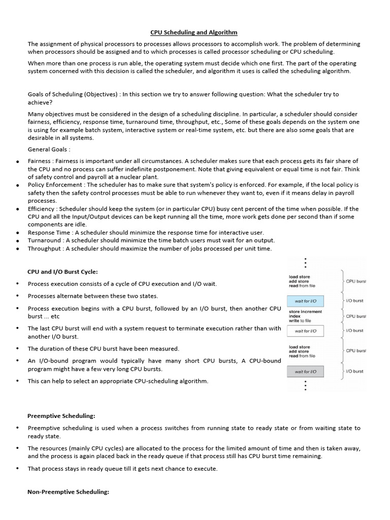 CPU Scheduling and Algorithm | PDF | Scheduling (Computing) | System Software