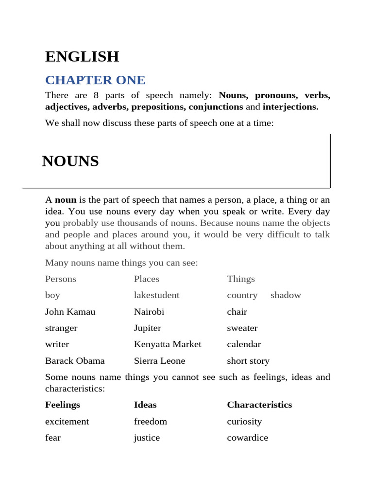 Understanding Nouns and Their Types | PDF | Part Of Speech | Plural