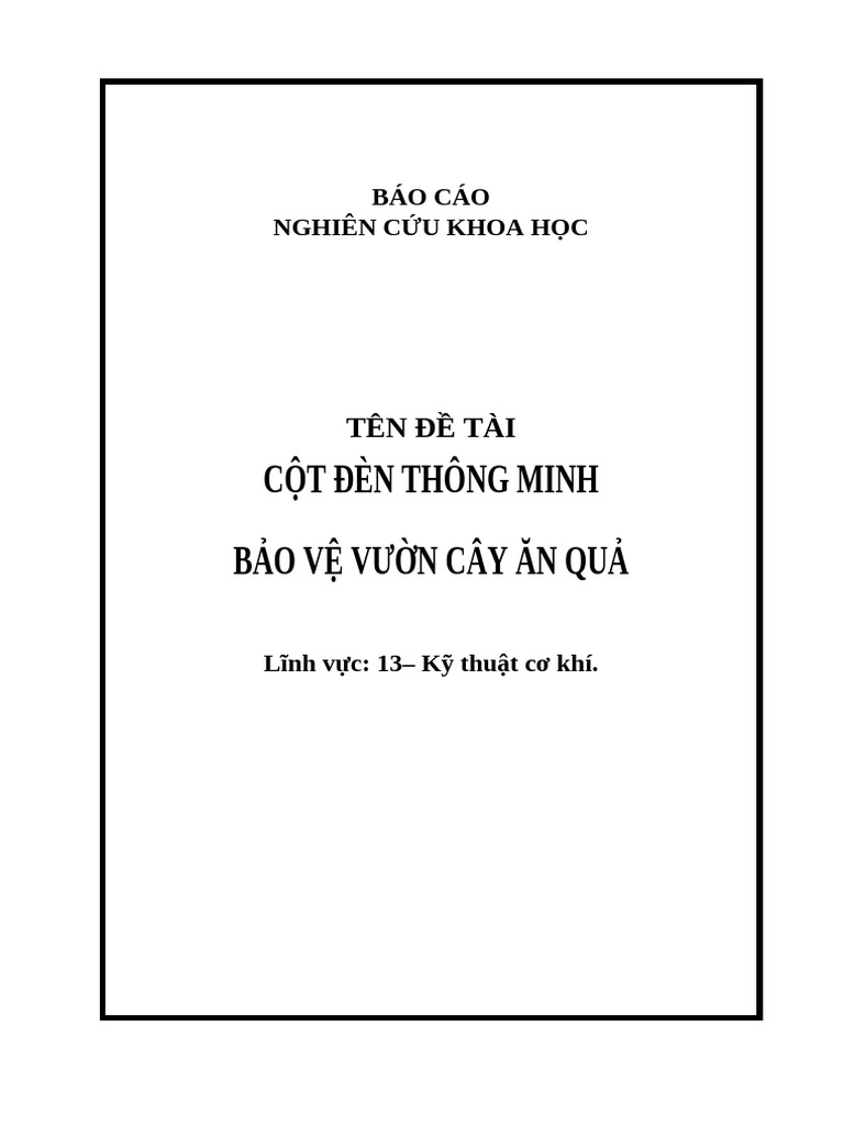 Duan Cot Den Thong Minh | PDF