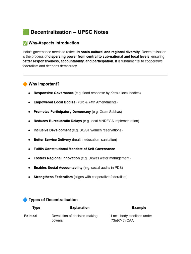 GS-2 Constitution and Governance Topics UPSC | PDF | Governance ...