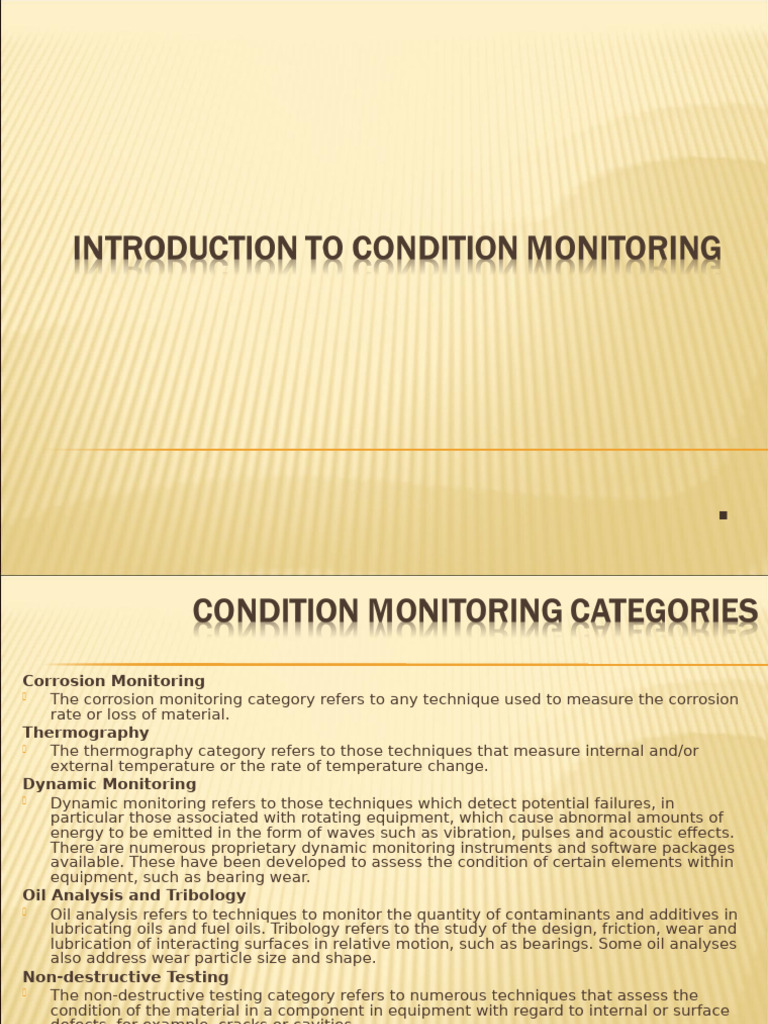 Introduction To Condition Monitoring | PDF | Internal Combustion Engine ...