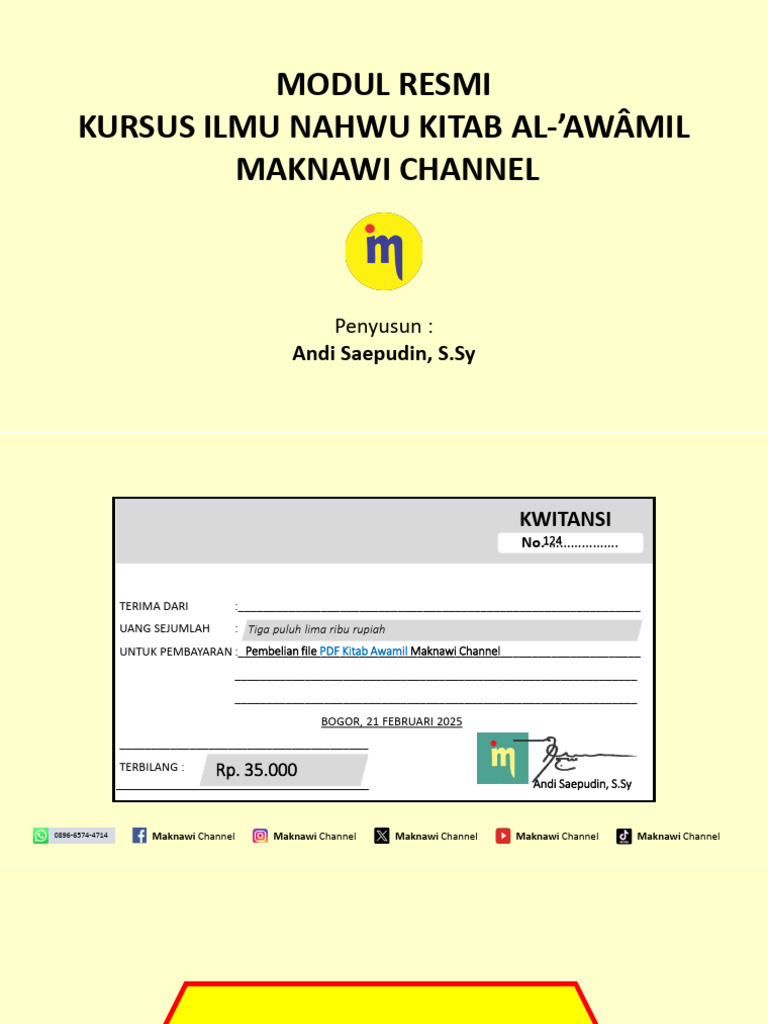 Muhammad Zainal Ilmi, SH (Awamil) | PDF