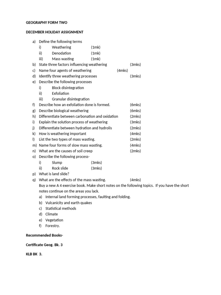 FORM_2_GEOGRAPHY | PDF