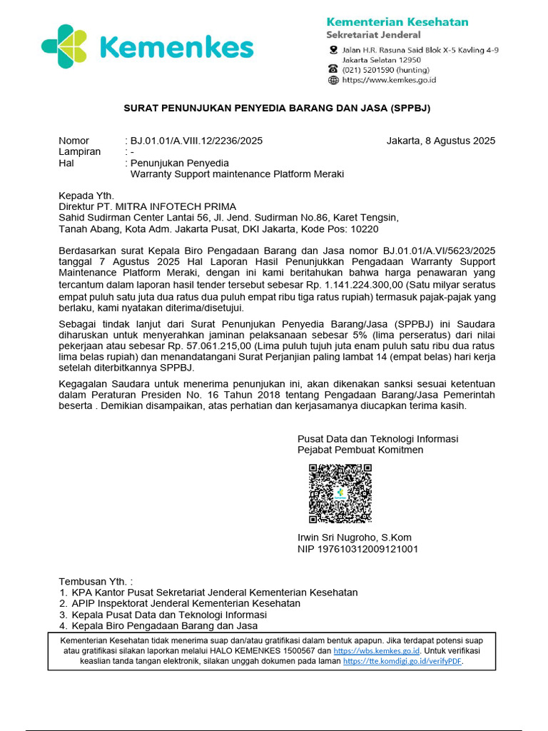 20250808093545SPPBJ Waranty Meraki 2025 | PDF