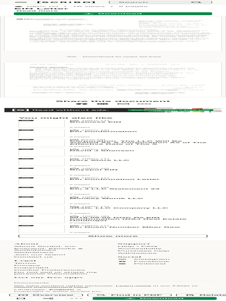 EIN Letter PDF Limited Liability Company Irs Tax Forms | PDF | Irs Tax ...