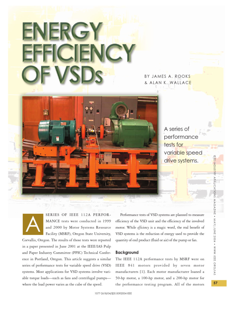 Energy Efficiency of VSDs | PDF | Pump | Power (Physics)