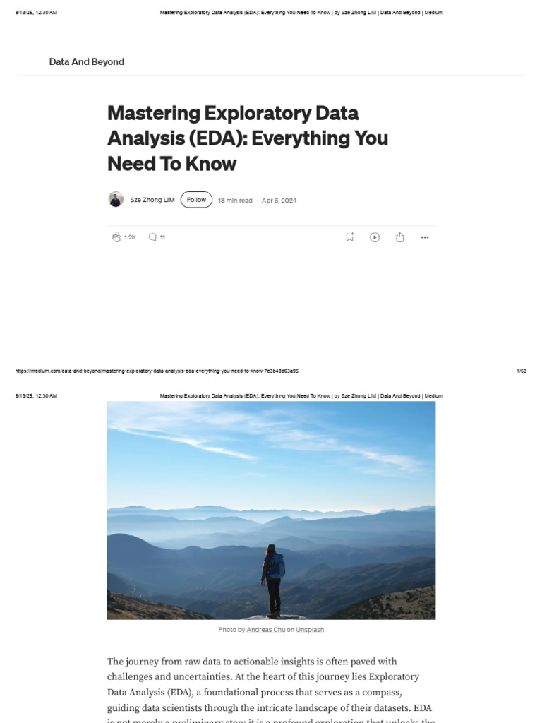 Mastering Exploratory Data Analysis (EDA) - Everything You Need To Know ...