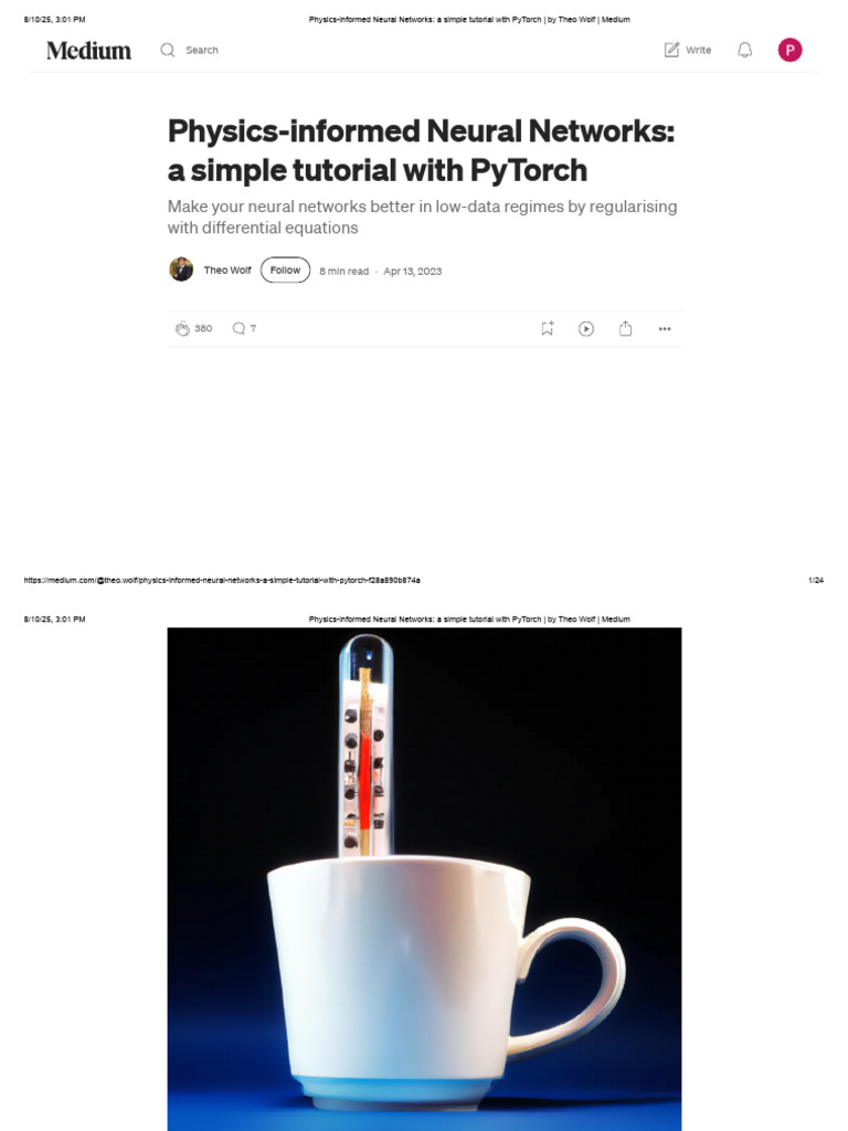 Physics-Informed Neural Networks - A Simple Tutorial With PyTorch - by Theo Wolf - Medium | PDF ...