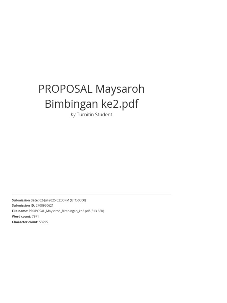Hasil-plagiarisme-PROPOSAL Maysaroh Bimbingan Ke2 | PDF