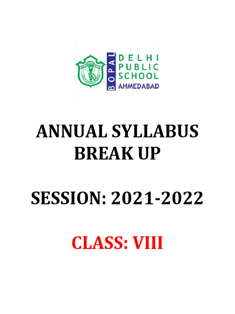 1617989420172-Grade 8 Annual Syllabus Cyclewise Breakup 2021-22 | PDF ...
