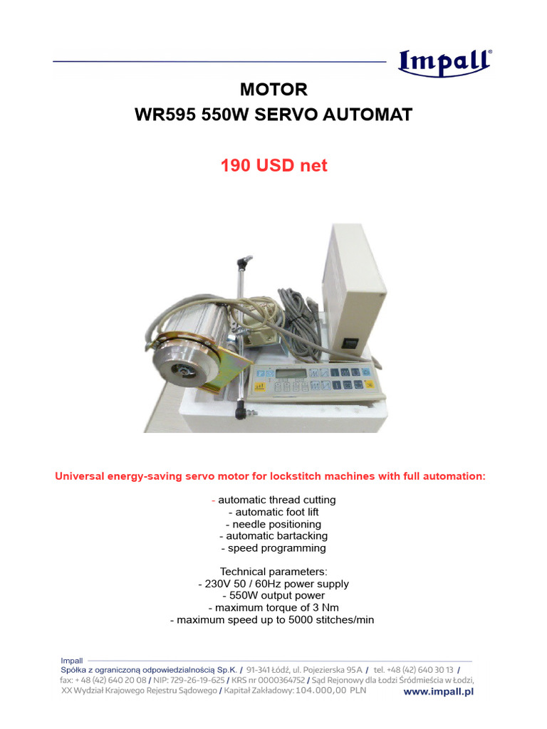 Motor HMC Wr-595 550w | PDF