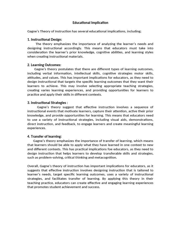 Educational Implication | PDF